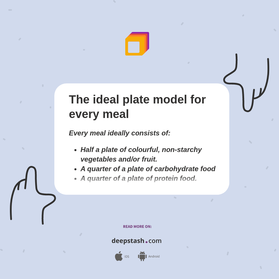 The ideal plate model for every meal - Deepstash