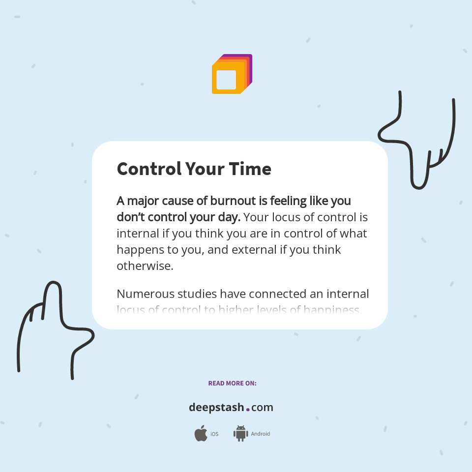 Control Your Time - Deepstash