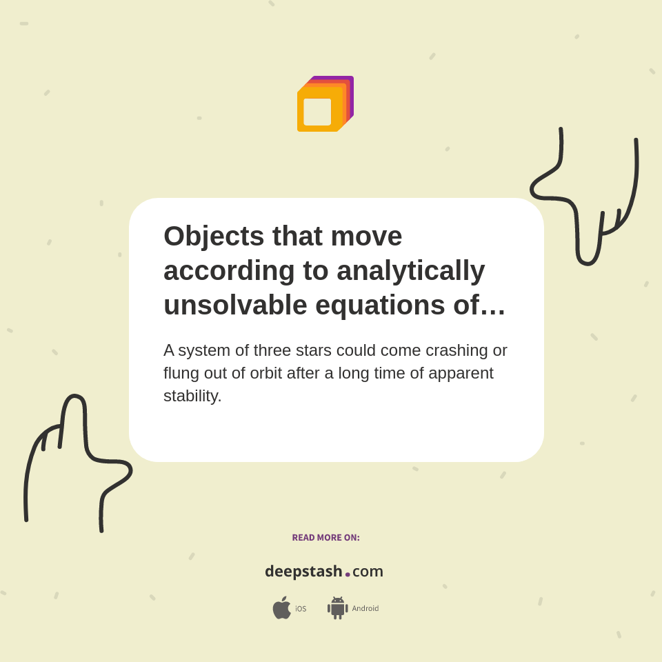 Objects that move according to analytically unsolvable equations of ...
