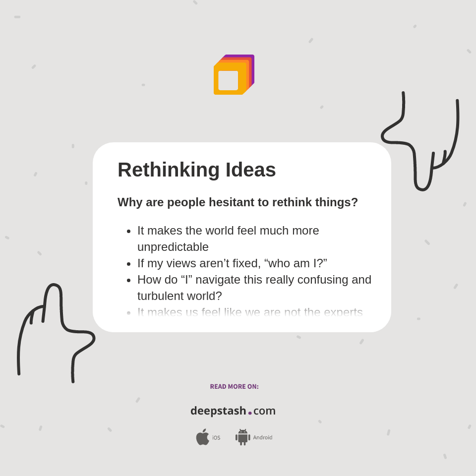 Rethinking Ideas - Deepstash