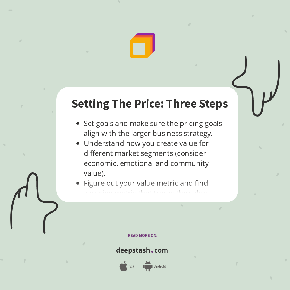 Setting The Price: Three Steps - Deepstash