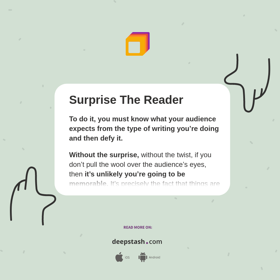 Surprise The Reader - Deepstash