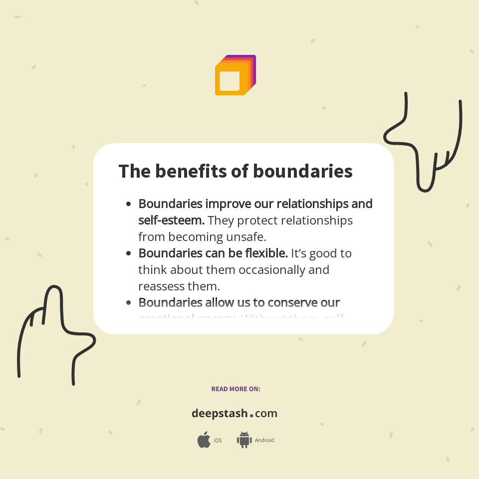 The benefits of boundaries - Deepstash