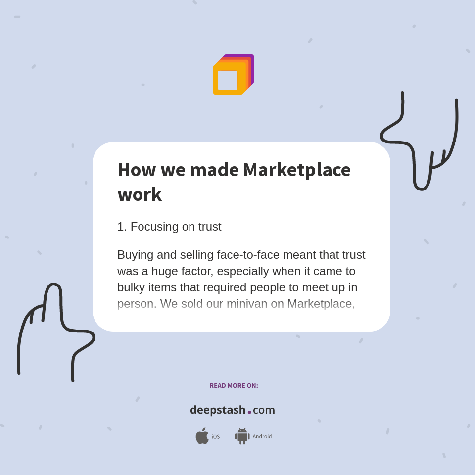 How we made Marketplace work - Deepstash