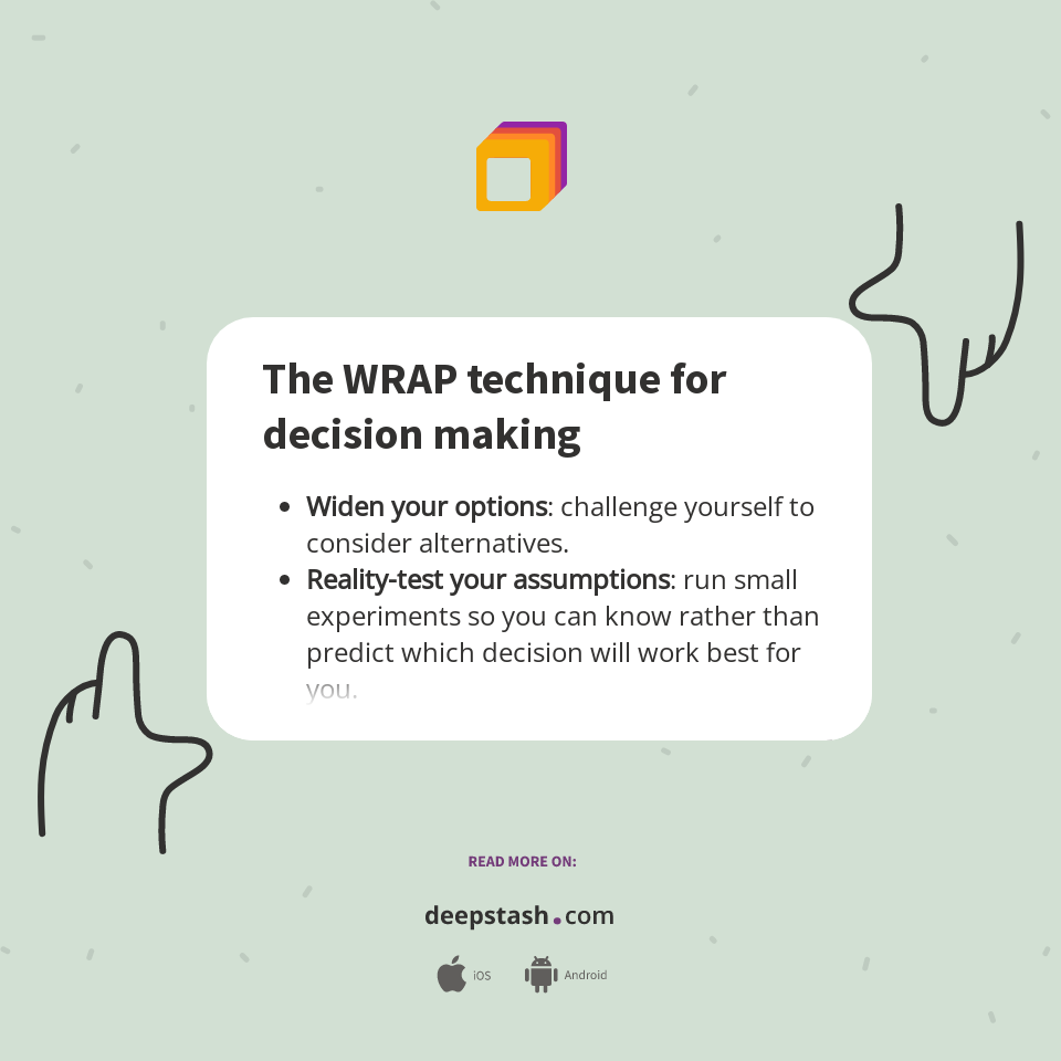 The WRAP technique for decision making - Deepstash