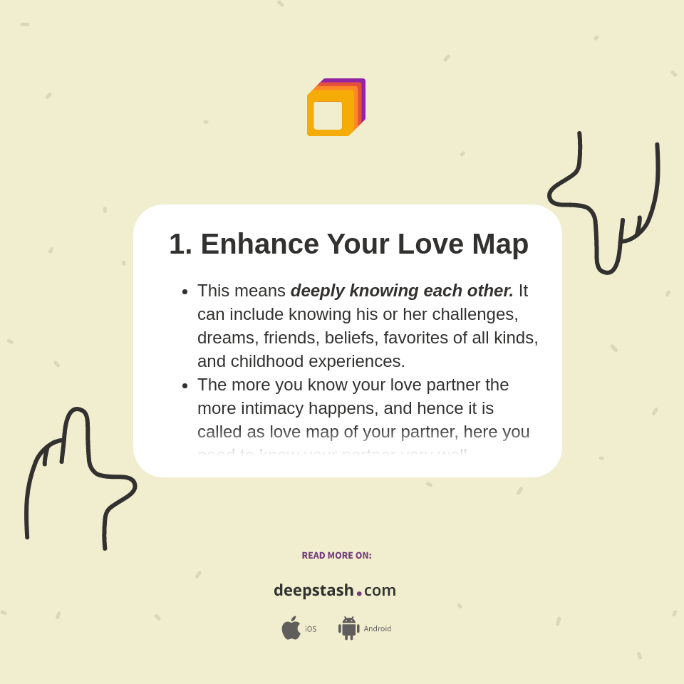 1. Enhance Your Love Map - Deepstash