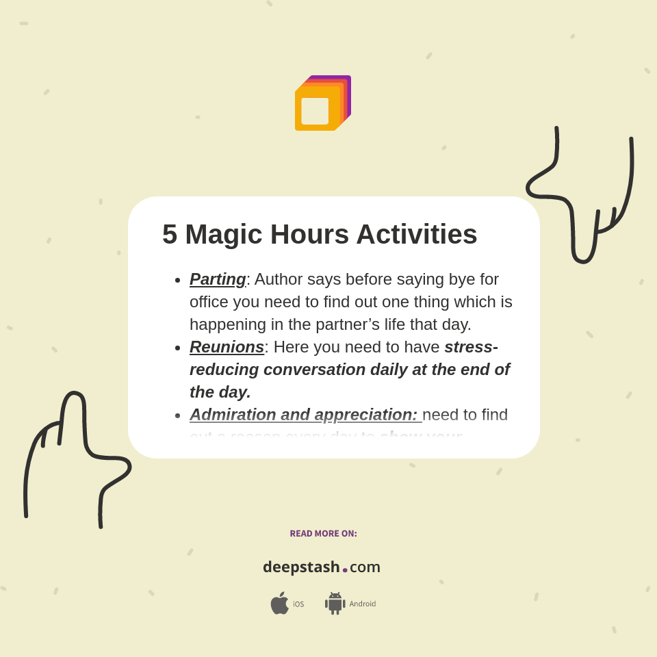 5 Magic Hours Activities - Deepstash