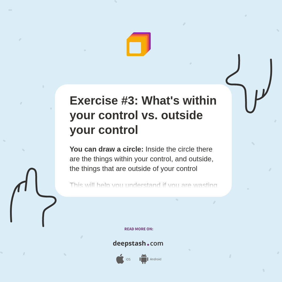 Exercise #3: What's within your control vs. outside your control ...