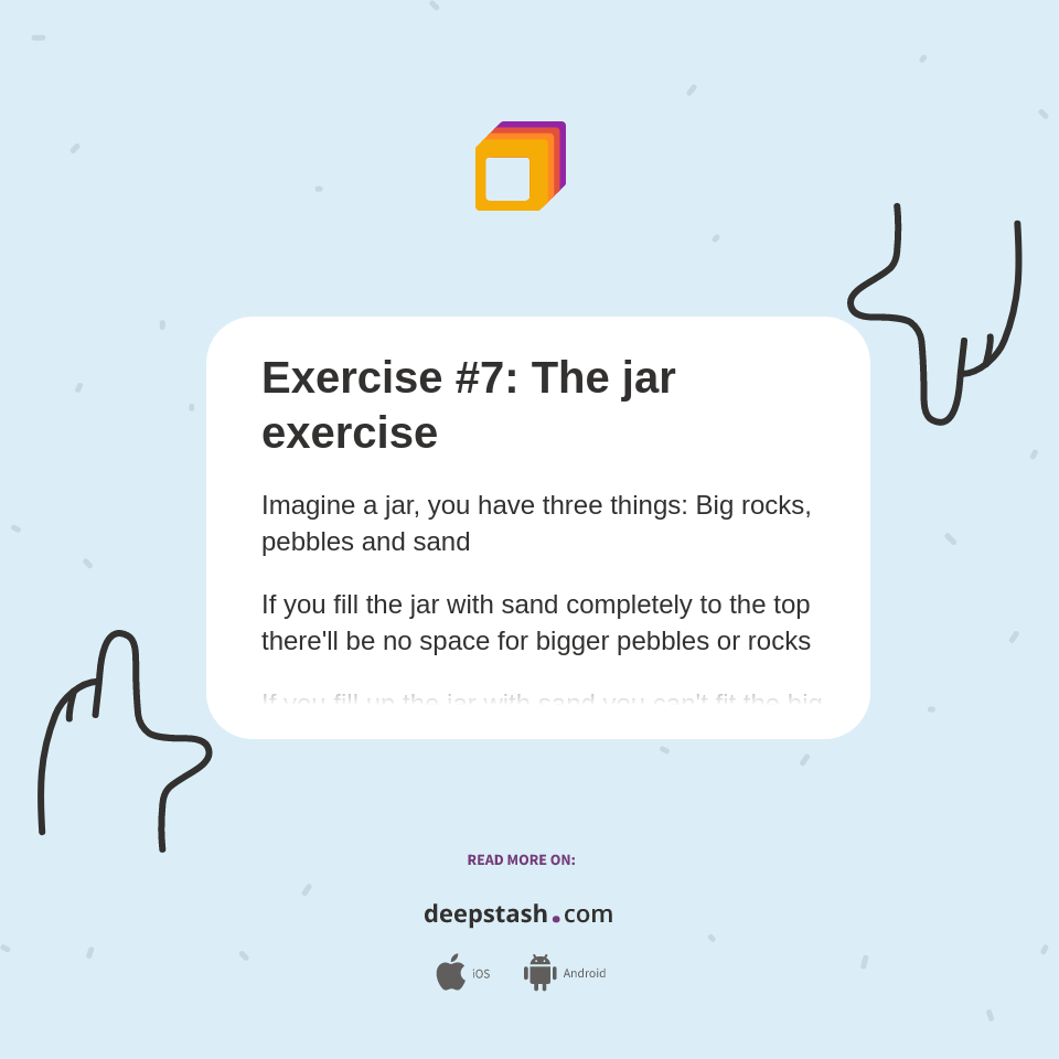 Exercise #7: The jar exercise - Deepstash