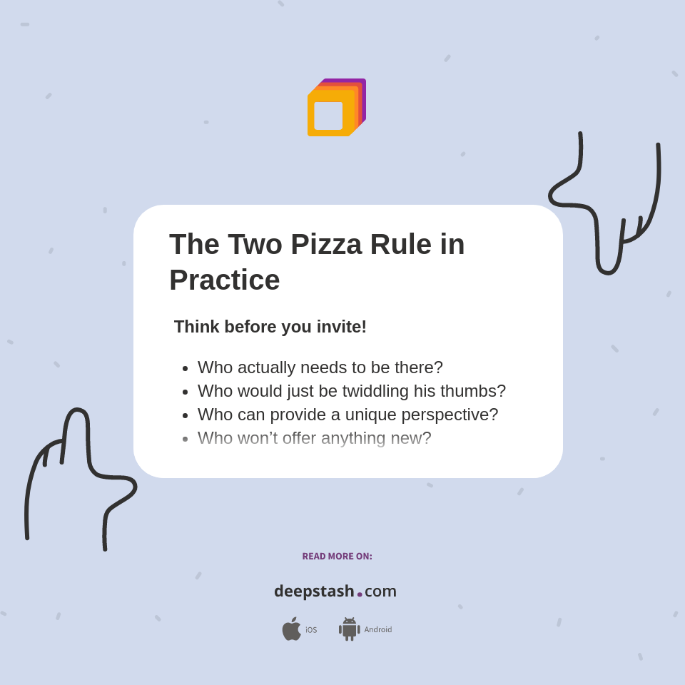 The Two Pizza Rule in Practice - Deepstash