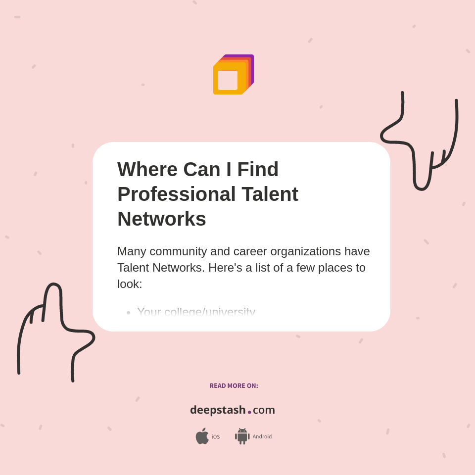Where Can I Find Professional Talent Networks - Deepstash