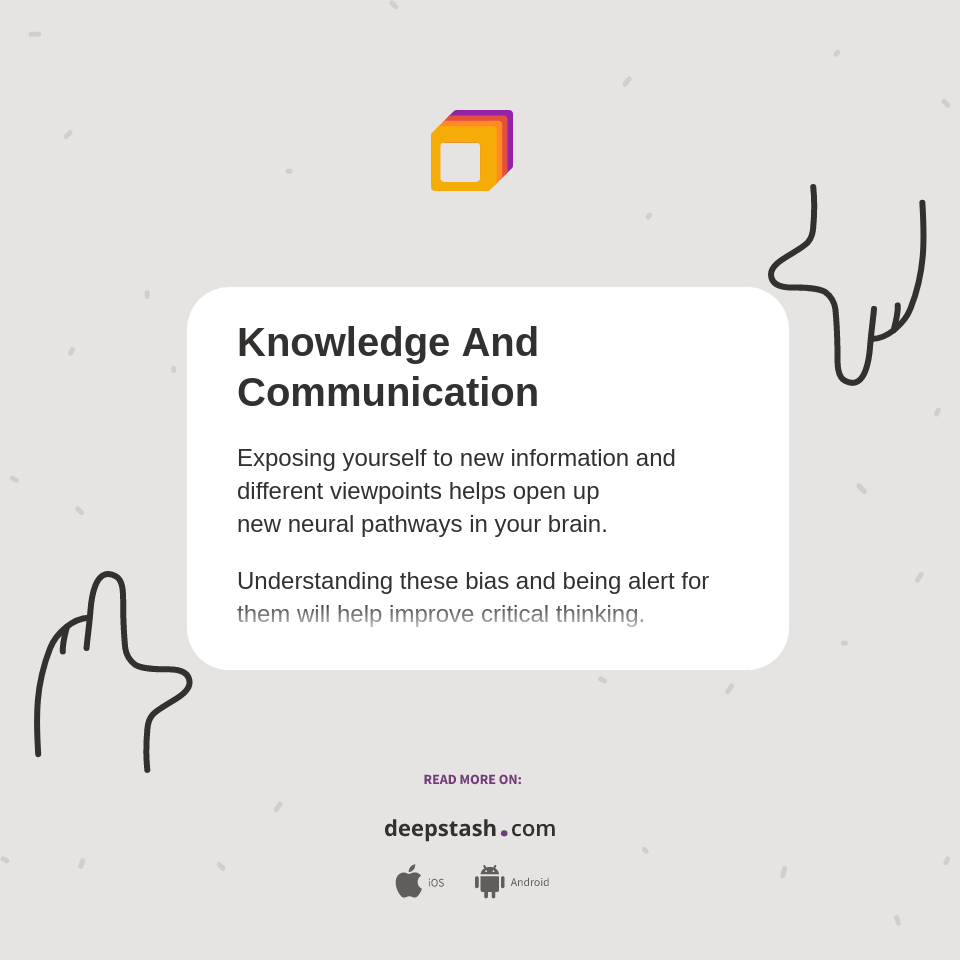 Knowledge And Communication - Deepstash