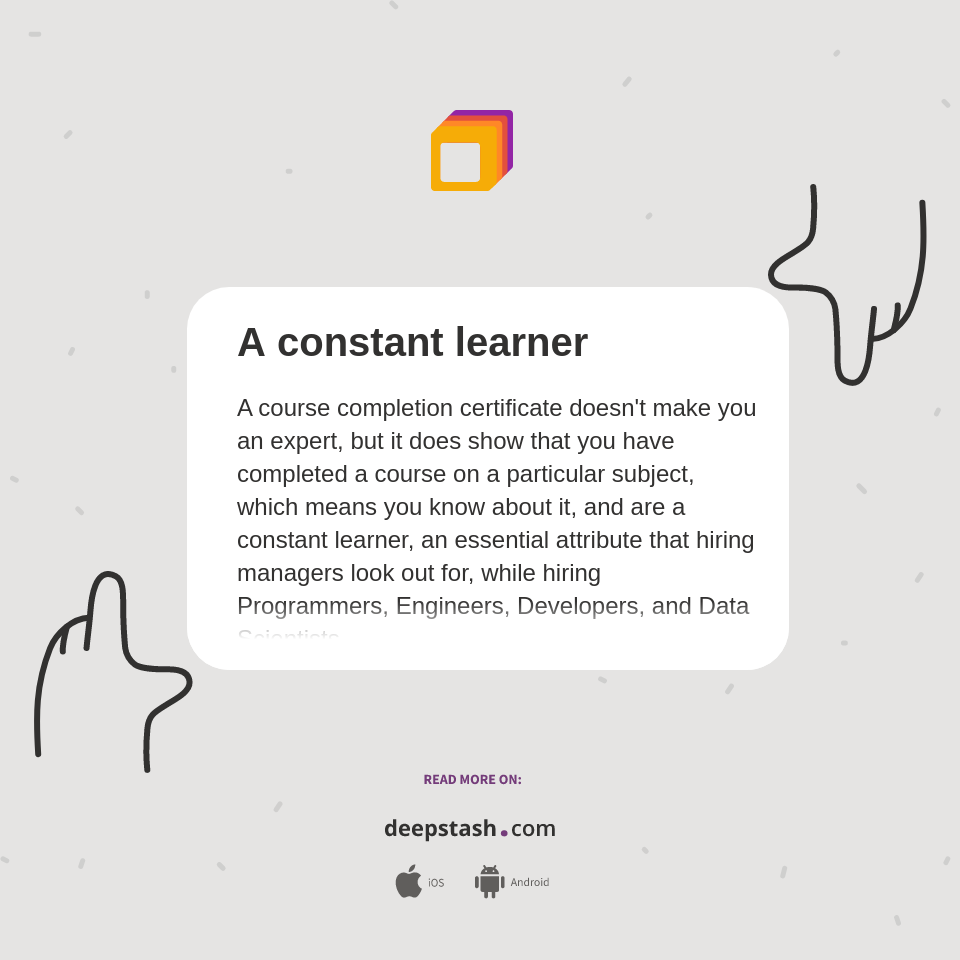 A Constant Learner Deepstash a-constant-learner-deepstash