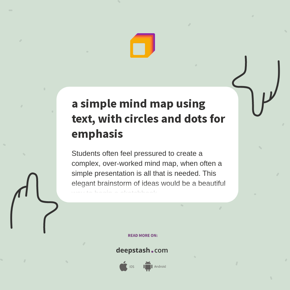 a simple mind map using text, with circles and dots for emphasis - Deepstash