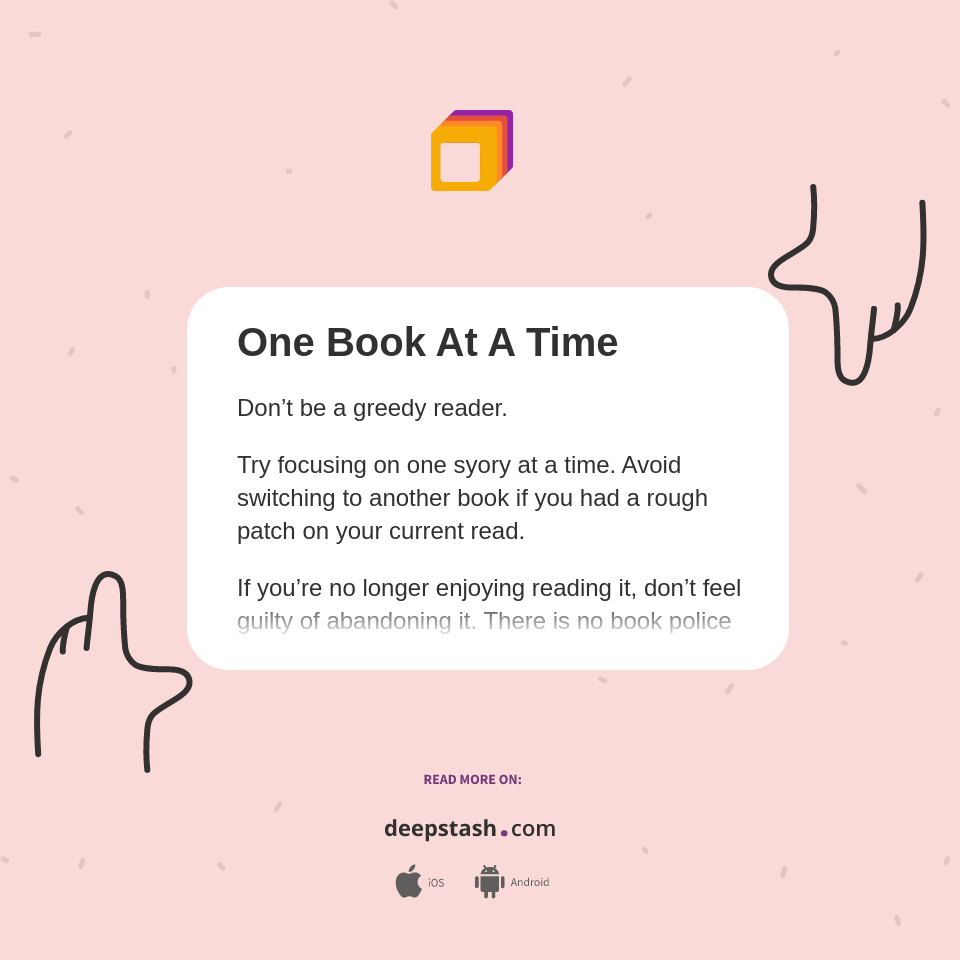 One Book At A Time - Deepstash
