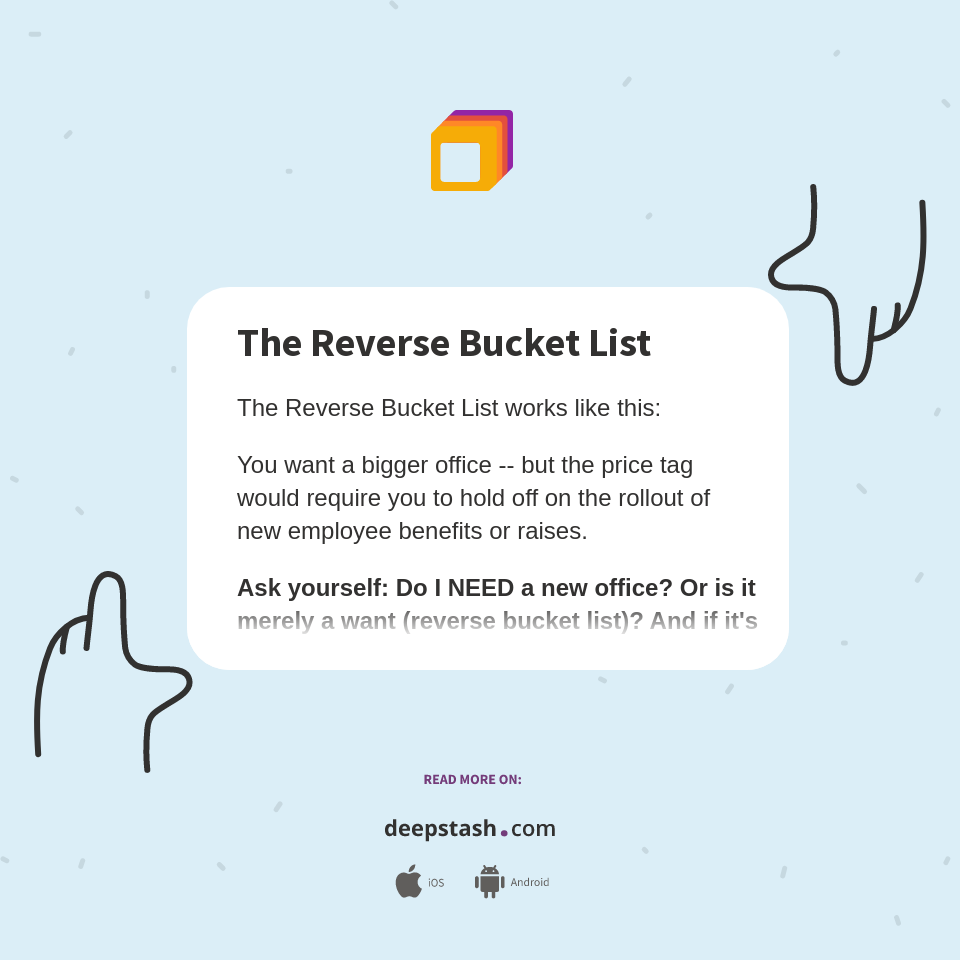 The Reverse Bucket List - Deepstash