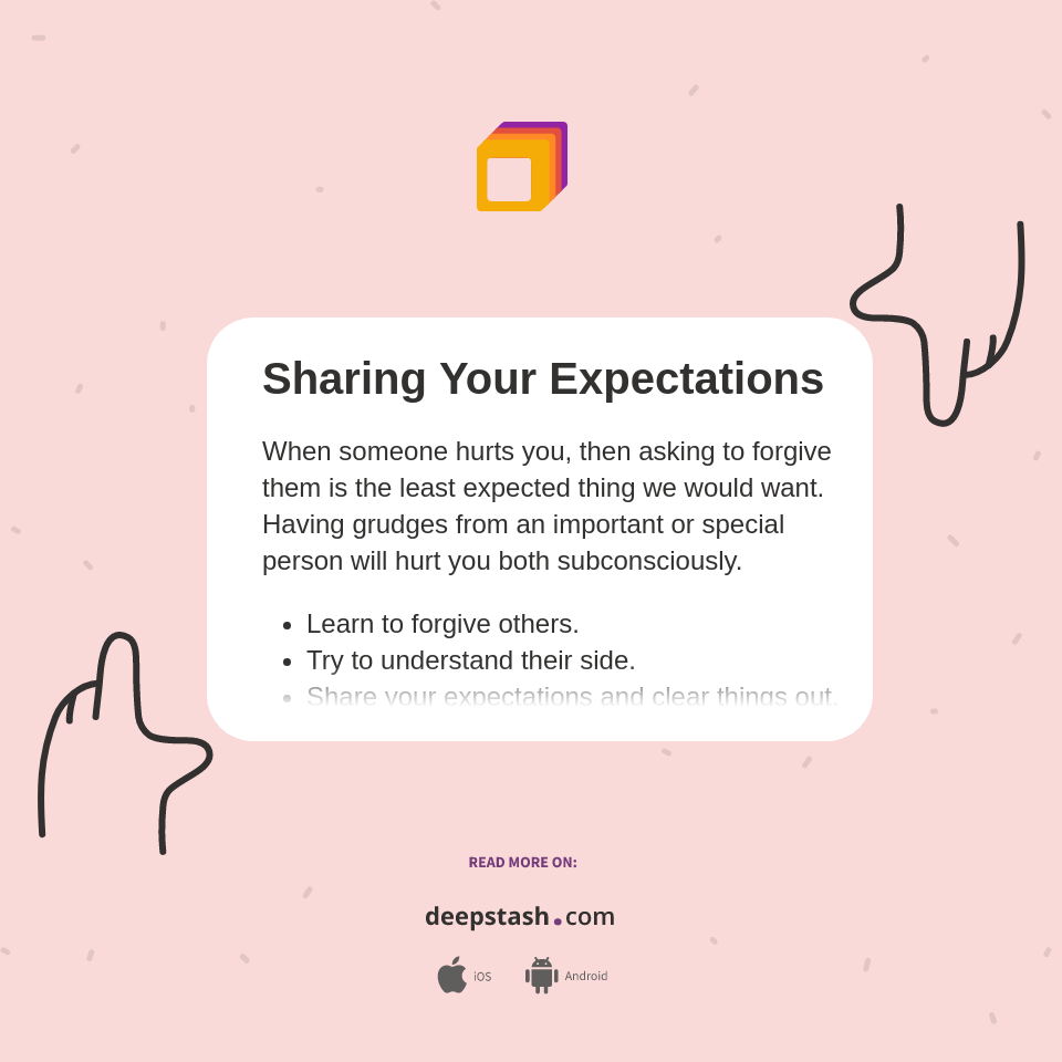 Sharing Your Expectations - Deepstash