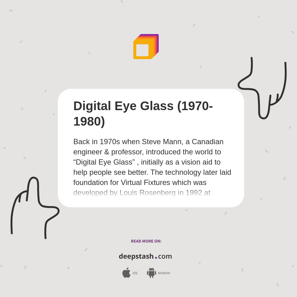 Digital Eye Glass (1970-1980) - Deepstash
