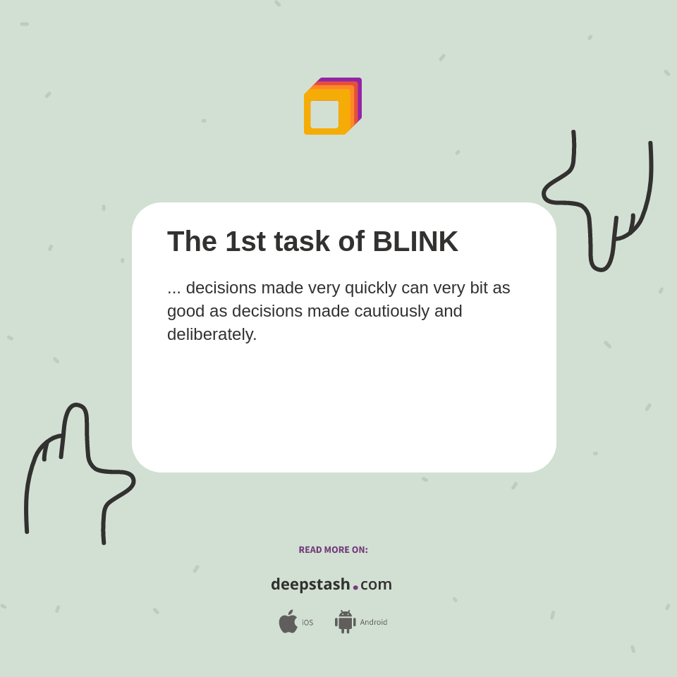The 1st task of BLINK - Deepstash