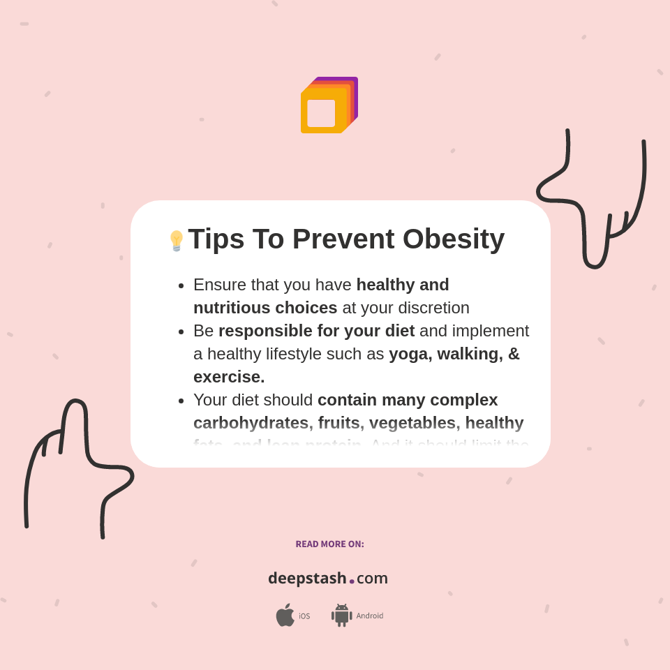 💡Tips To Prevent Obesity - Deepstash