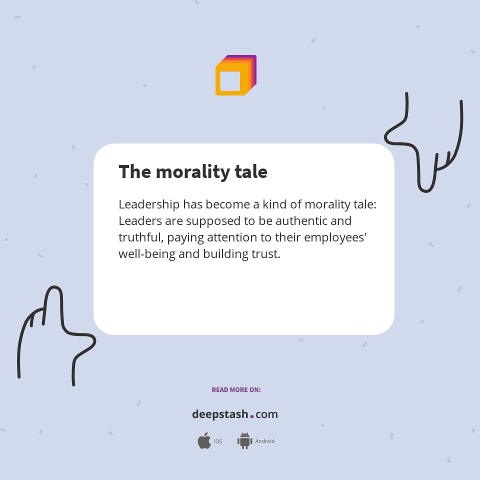The morality tale - Deepstash