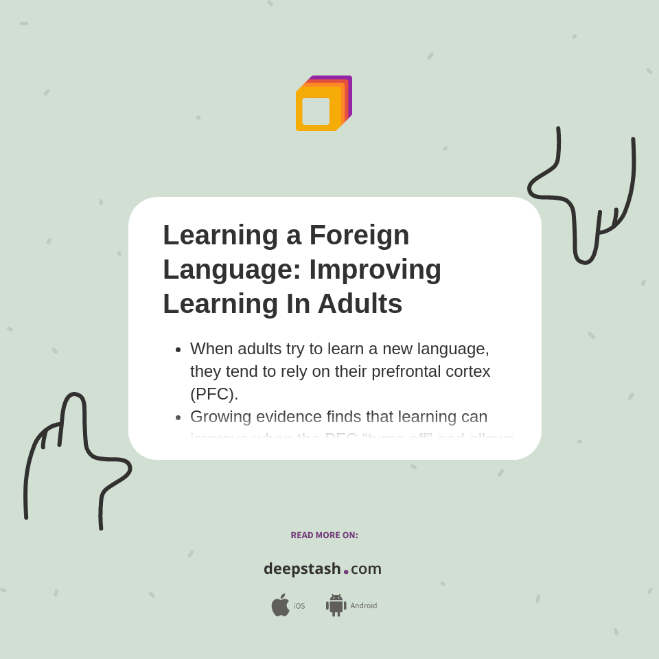 Learning a Foreign Language: Improving Learning In Adults - Deepstash