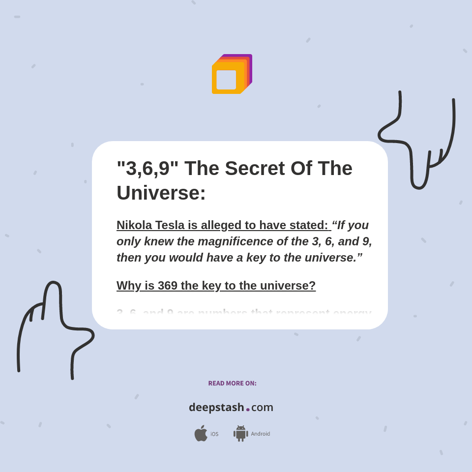 "3,6,9" The Secret Of The Universe: - Deepstash