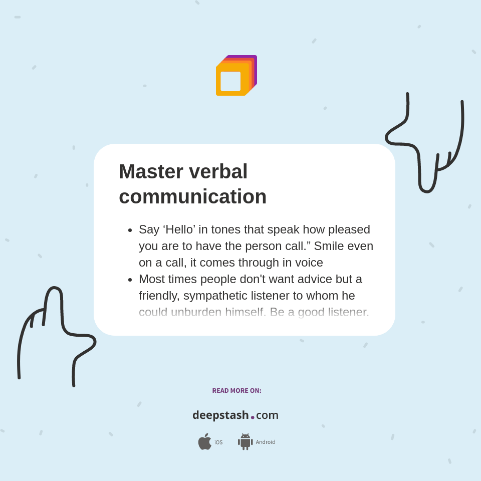 Master Verbal Communication Deepstash