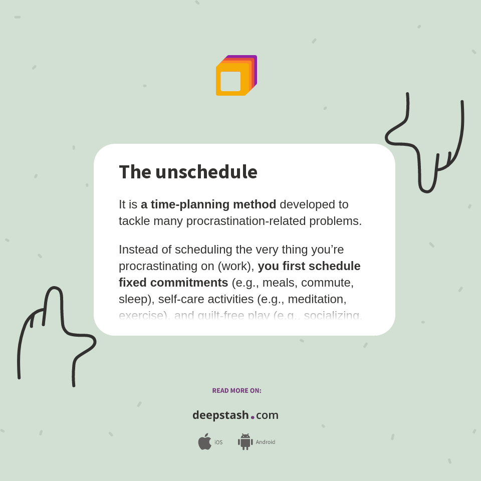 The unschedule - Deepstash