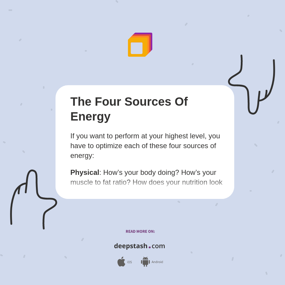 The Four Sources Of Energy - Deepstash