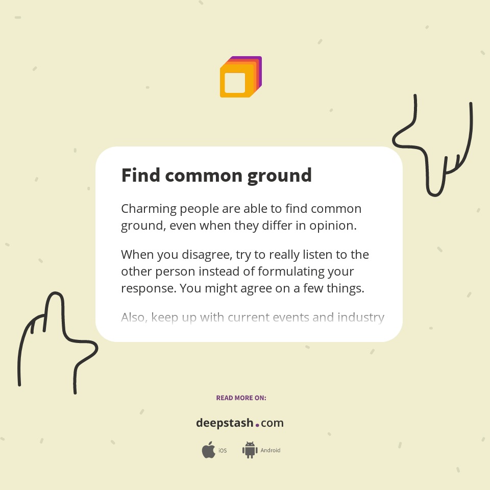 Find common ground - Deepstash