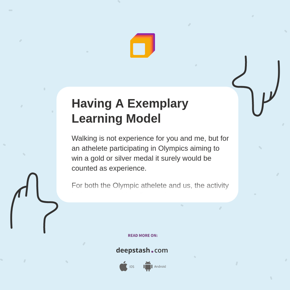 Having A Exemplary Learning Model - Deepstash