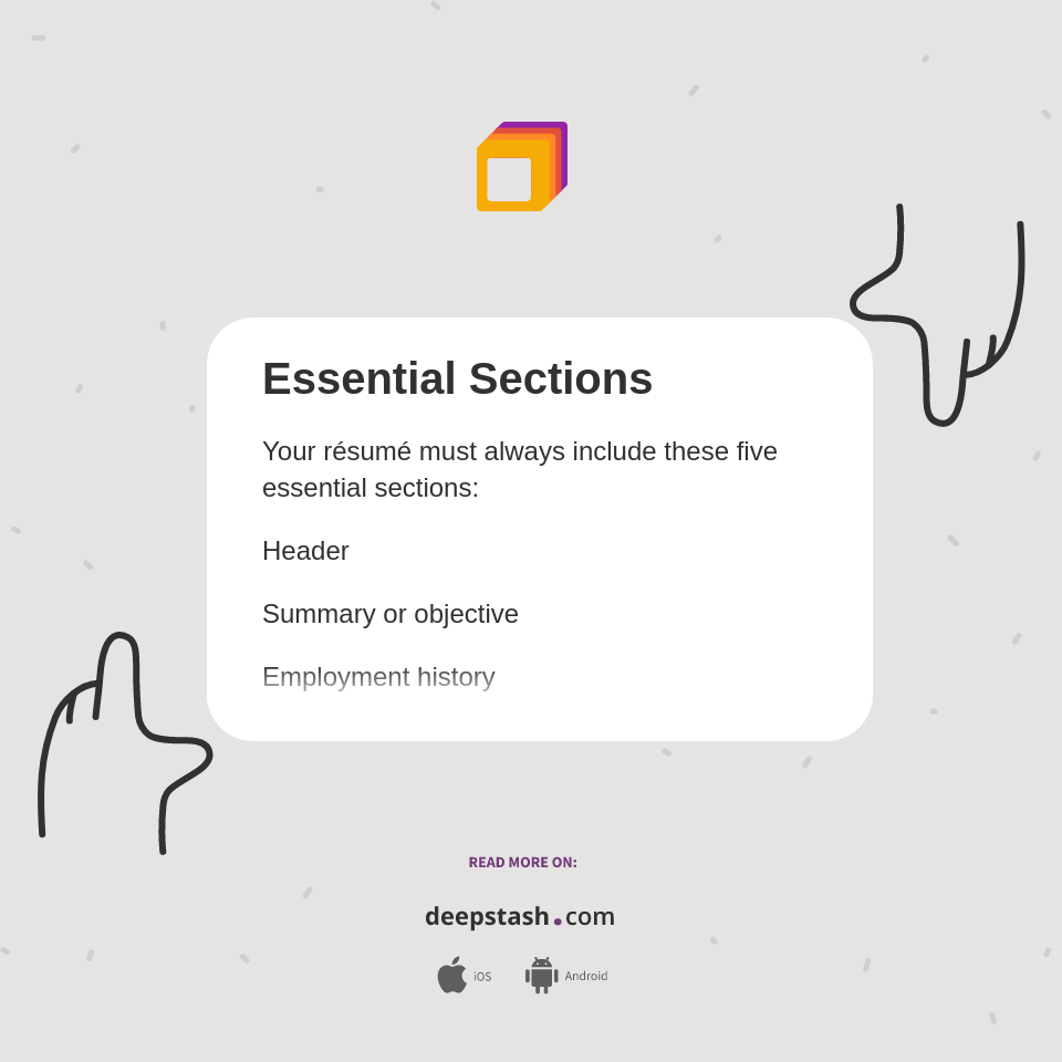 Essential Sections - Deepstash