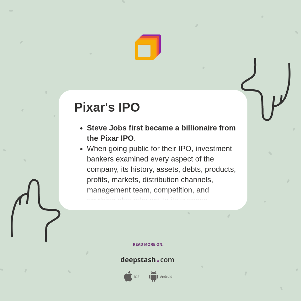 Pixar's IPO - Deepstash