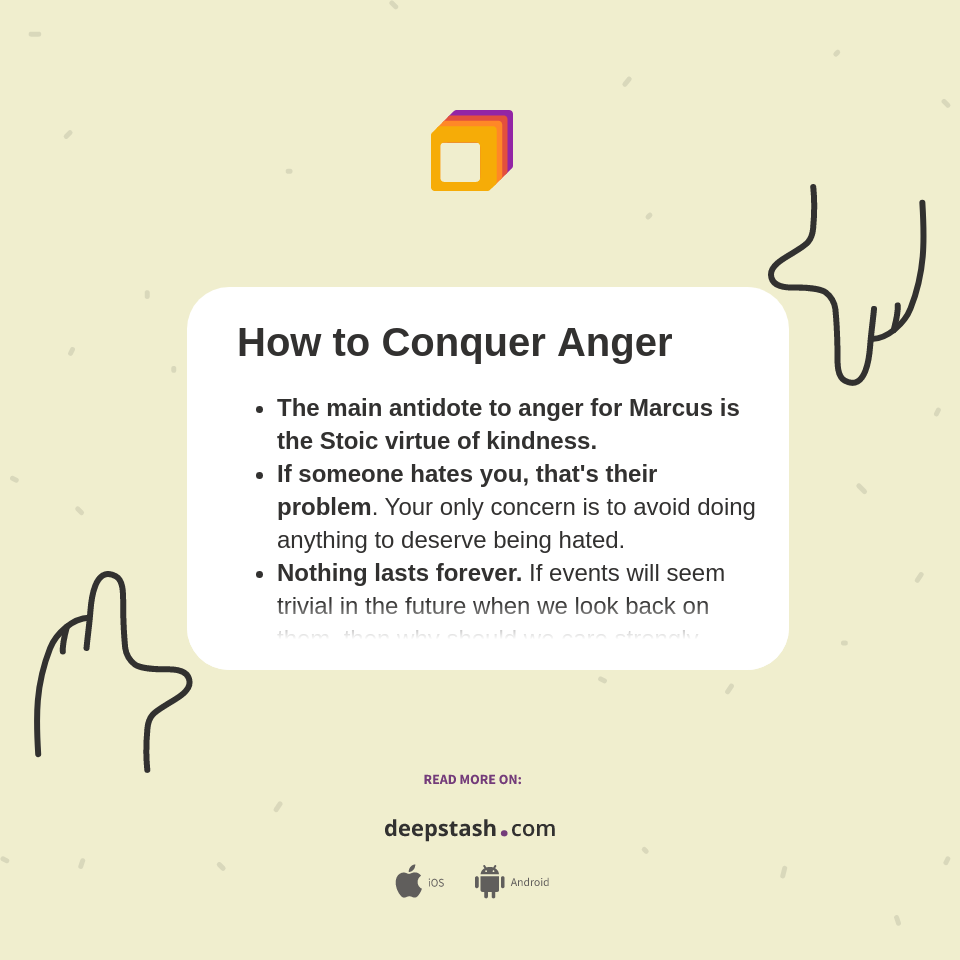 How to Conquer Anger - Deepstash