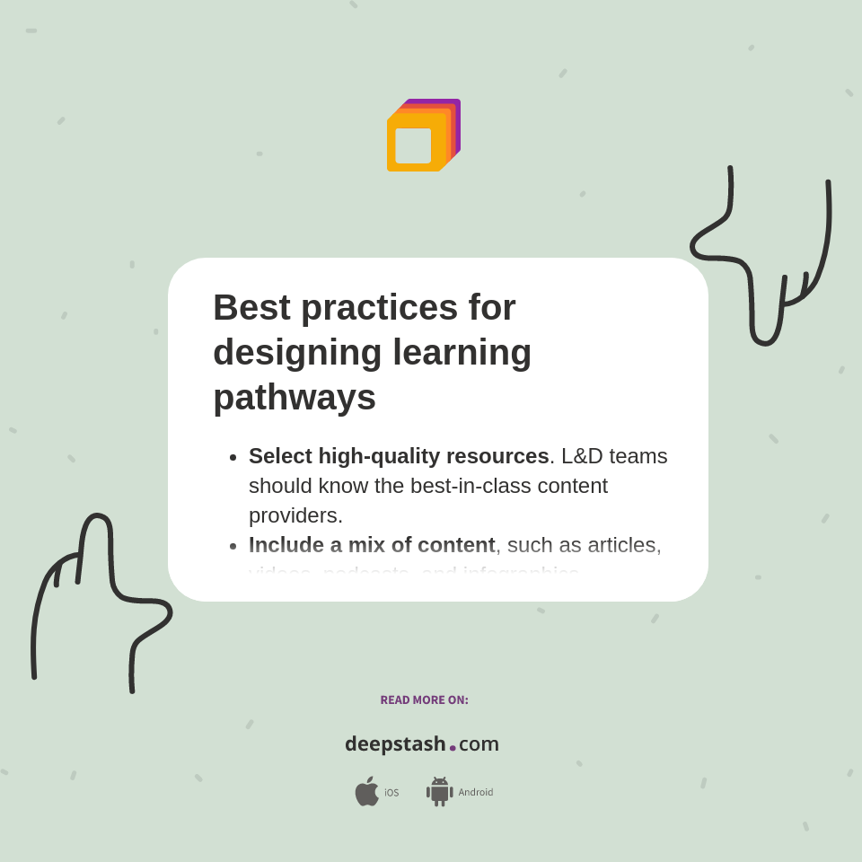 Best practices for designing learning pathways - Deepstash