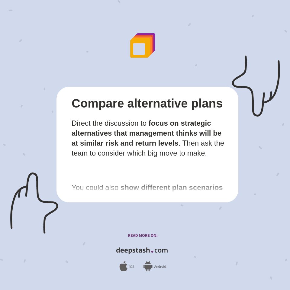 Compare alternative plans - Deepstash