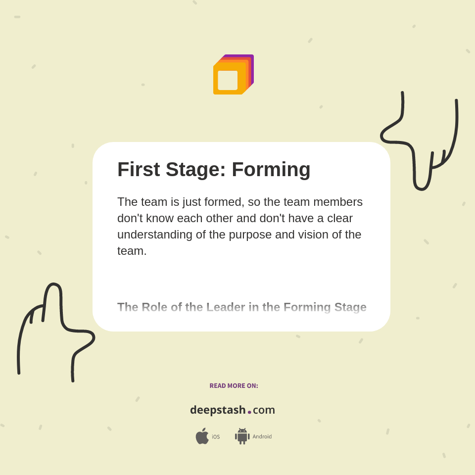 First Stage: Forming - Deepstash