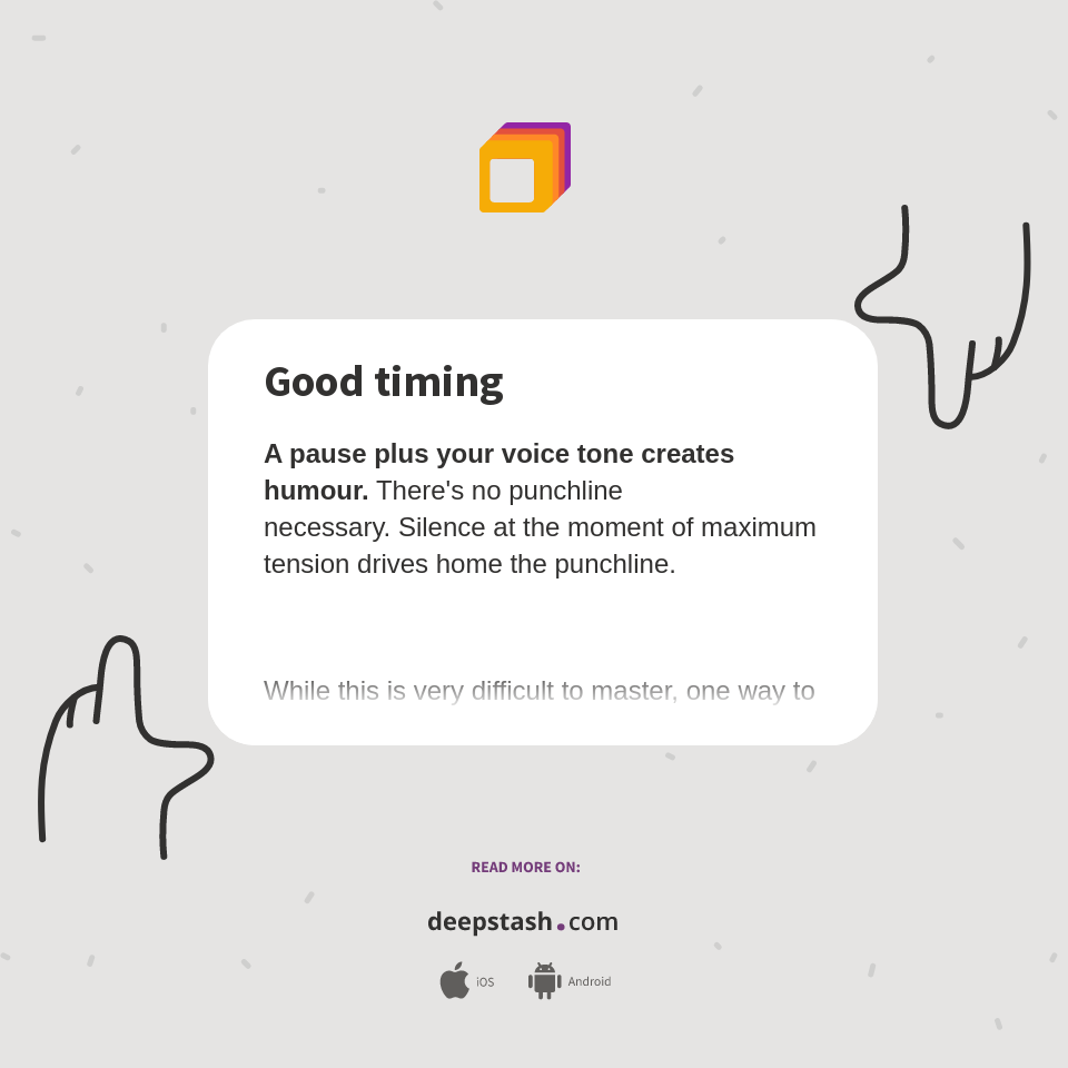 Good Timing Deepstash good-timing-deepstash