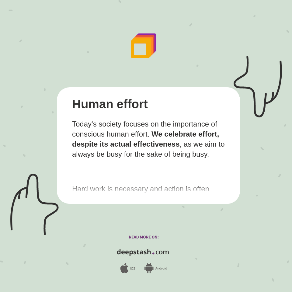 Human effort - Deepstash