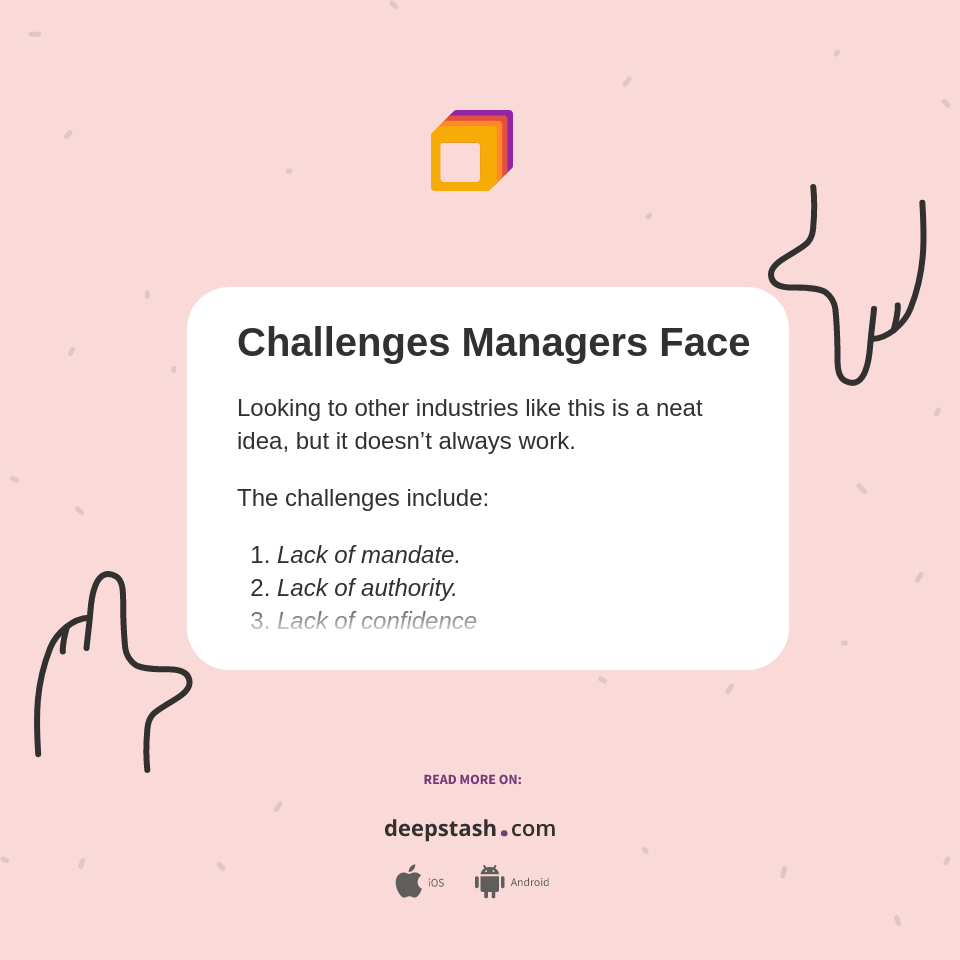 Challenges Managers Face - Deepstash