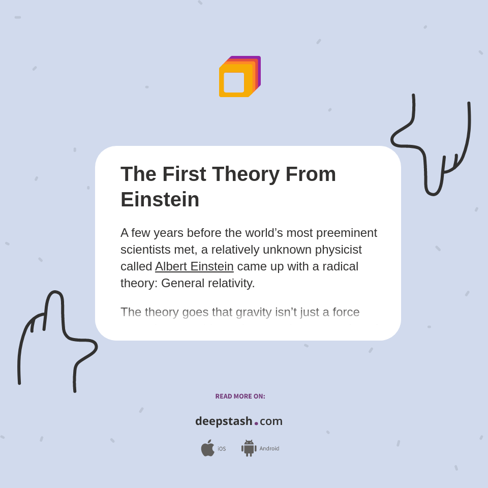 The First Theory From Einstein - Deepstash