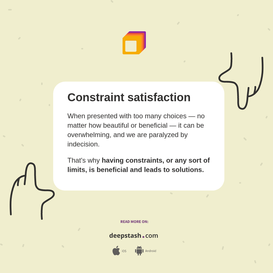 Constraint satisfaction - Deepstash