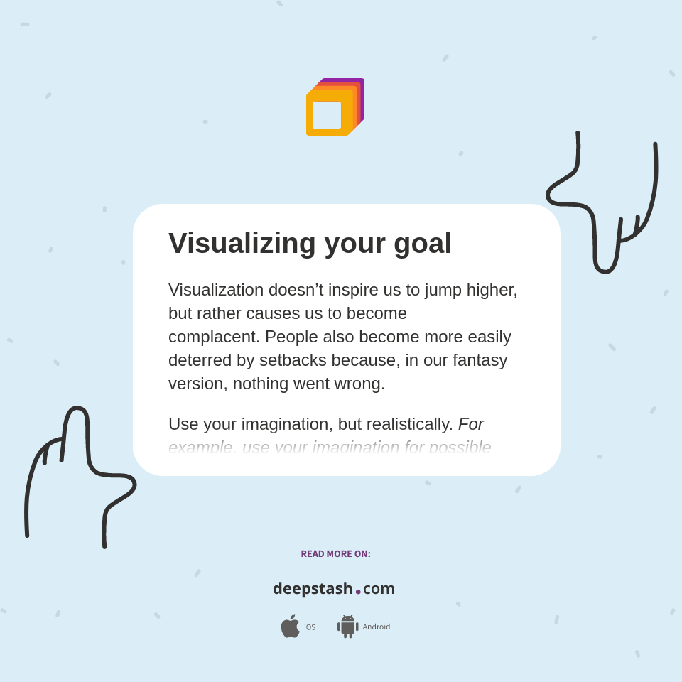 Visualizing your goal - Deepstash