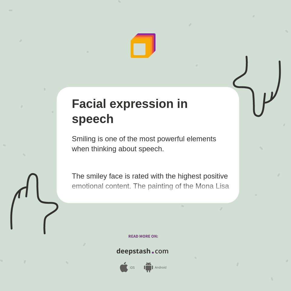 Facial expression in speech - Deepstash