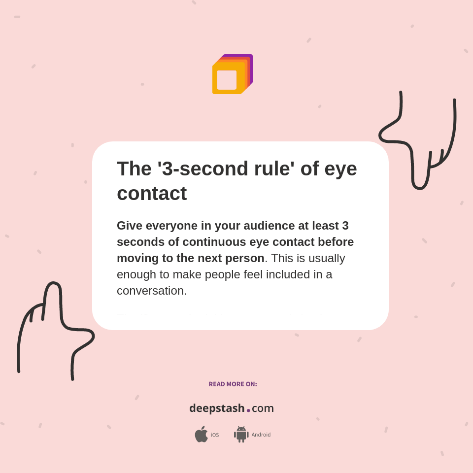 The '3-second rule' of eye contact - Deepstash