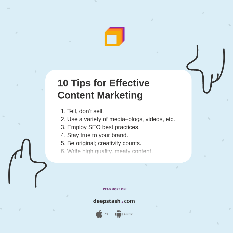 10 Tips for Effective Content Marketing - Deepstash