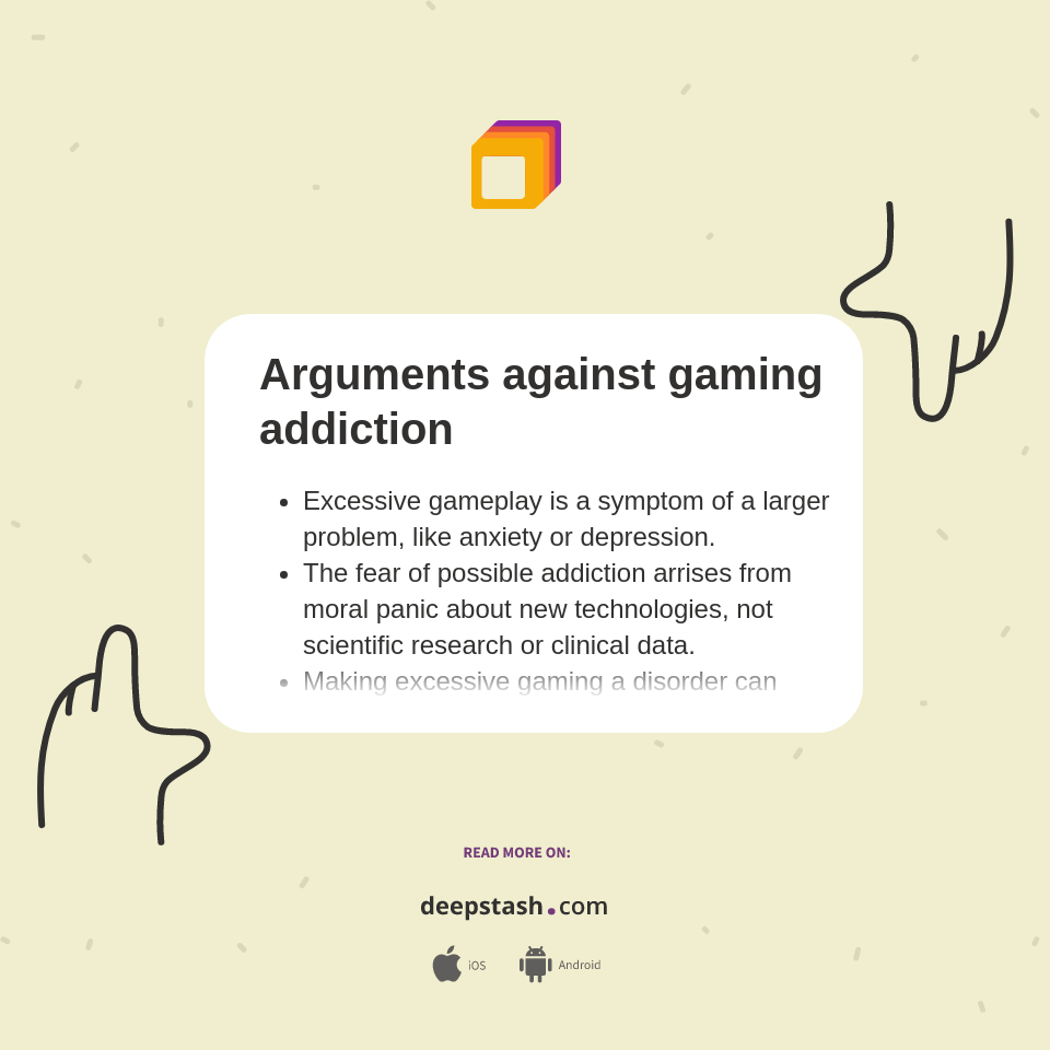 Arguments against gaming addiction - Deepstash