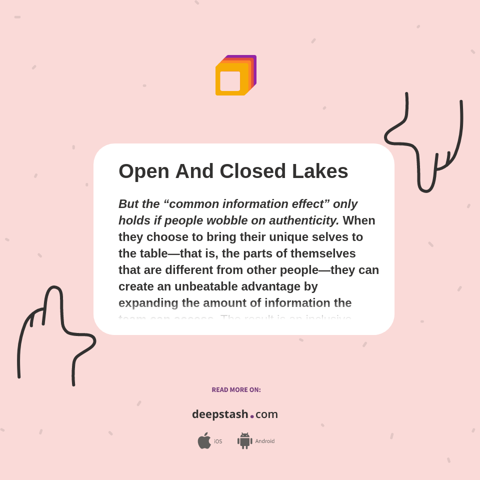 Open And Closed Lakes - Deepstash