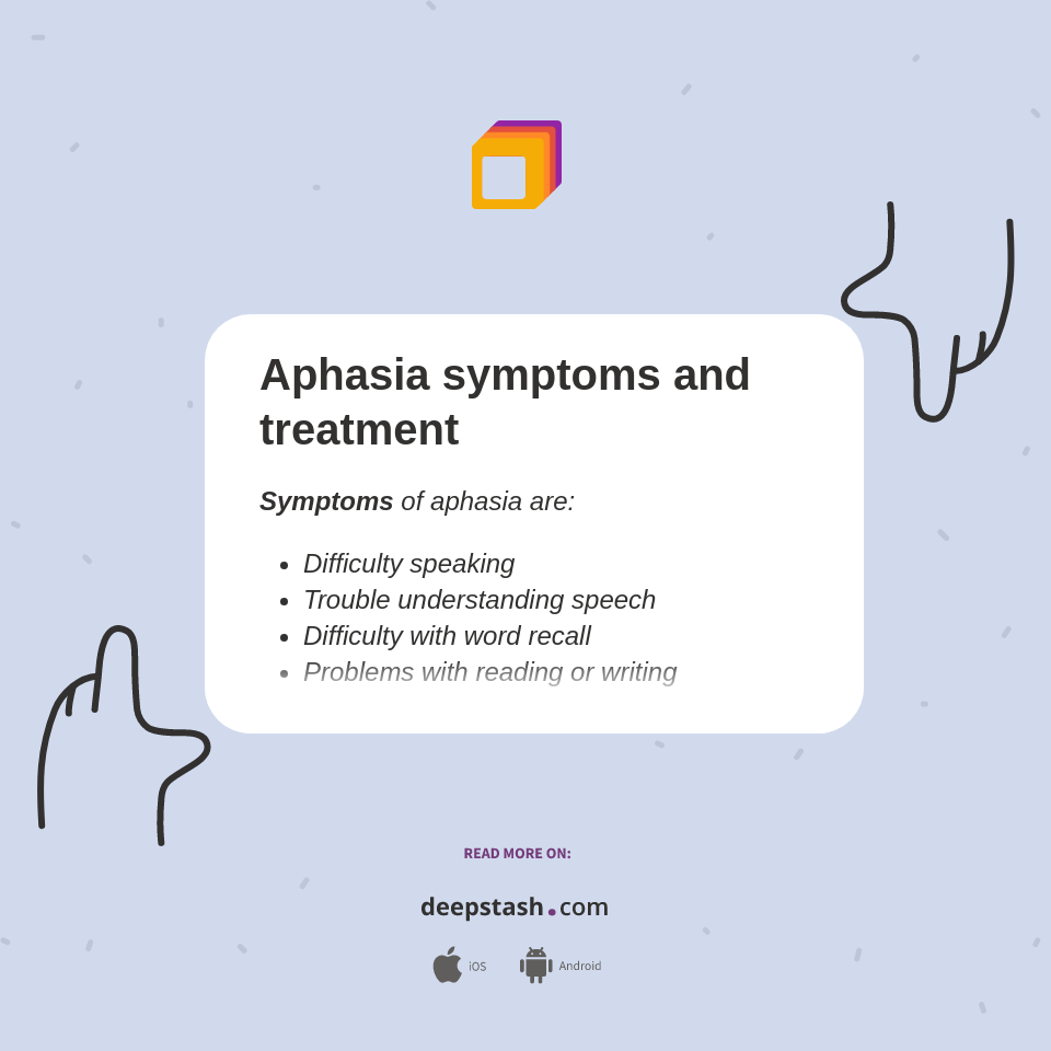 Aphasia symptoms and treatment - Deepstash